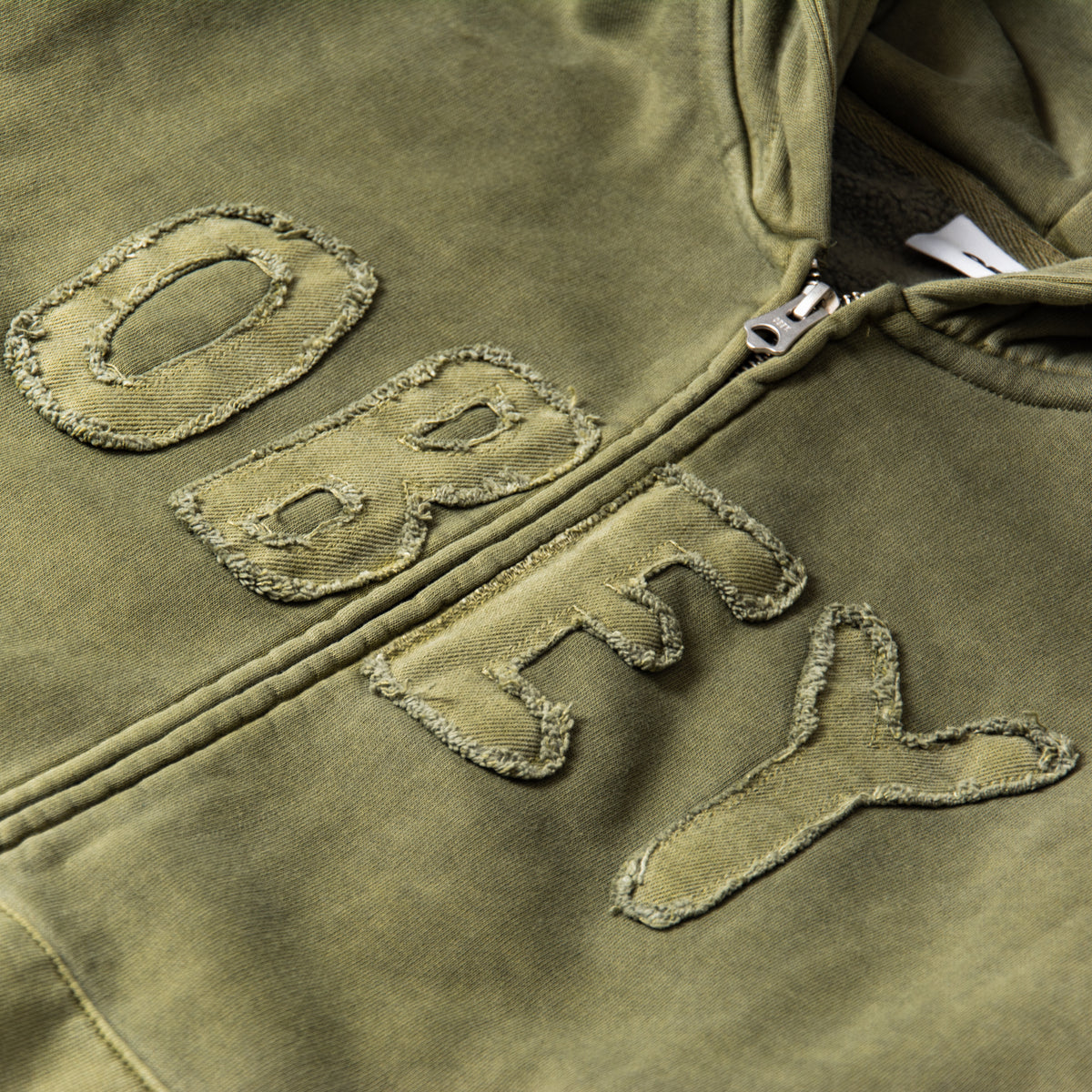 Obey Hybrid Faded Zip Hood - Deep Lichen Green@Union Clothing | Union Clothing