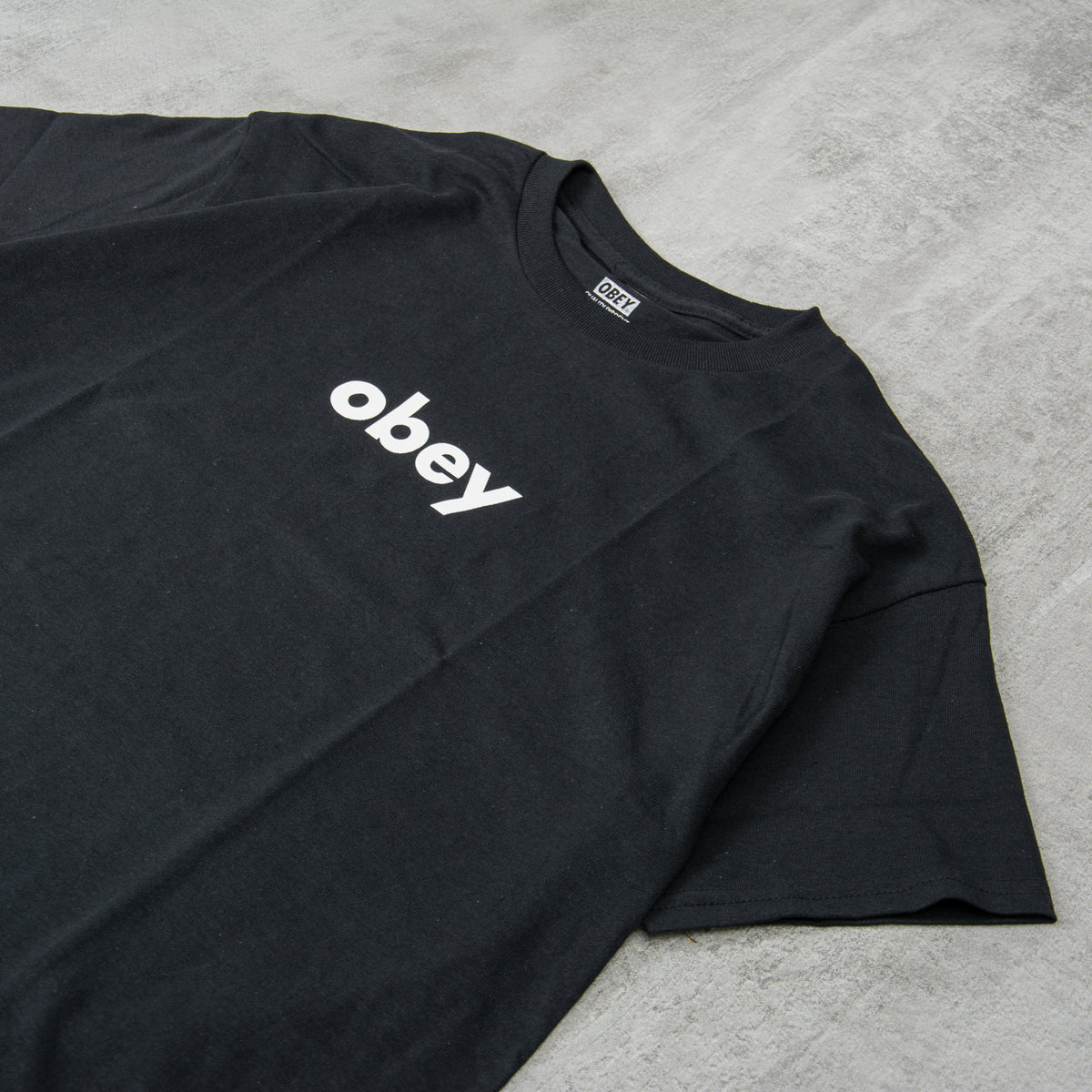 Buy the Obey Lower Case 2 Tee - Black online @Union Clothing | Union Clothing