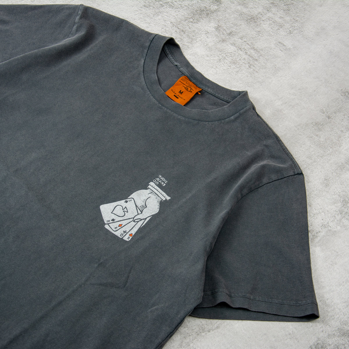 Buy the Nudie Roy Nope Tee - Antracite online @Union Clothing | Union Clothing