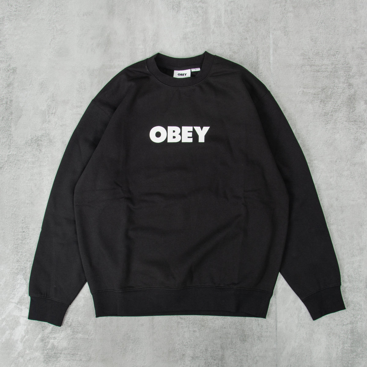 Buy the Obey Bold Crew - Black online @Union Clothing | Union Clothing