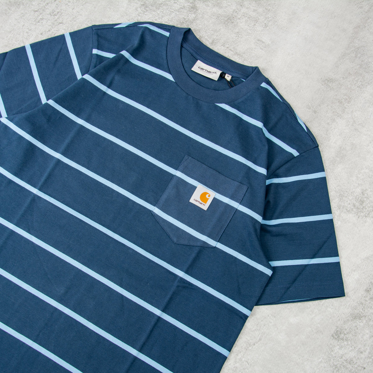 Purchase Carhartt WIP Aiken Stripe Tee - Dusky Blue@ Union Clothing ...