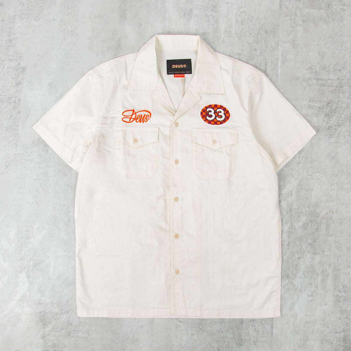 Buy the Deus Ex Machina Foreman Shirt - Vintage White@Union Clothing ...