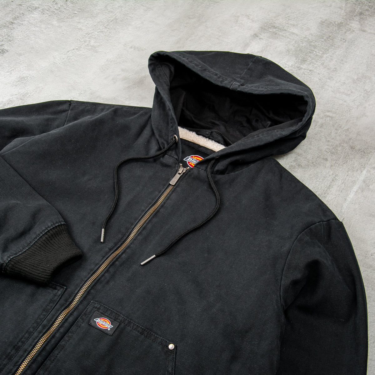Dickies Hooded Duck Canvas Jacket - Stone Washed Black@Union Clothing ...