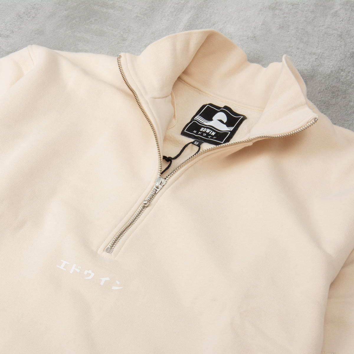 Buy the Edwin Koji Half Zip Sweat - Whitecap Gray @Union Clothing ...