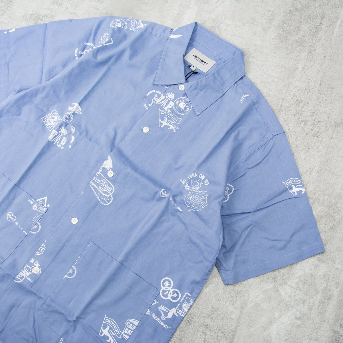 Buy the Carhartt WIP Stamp Shirt - Charm Blue@Union Clothing | Union ...