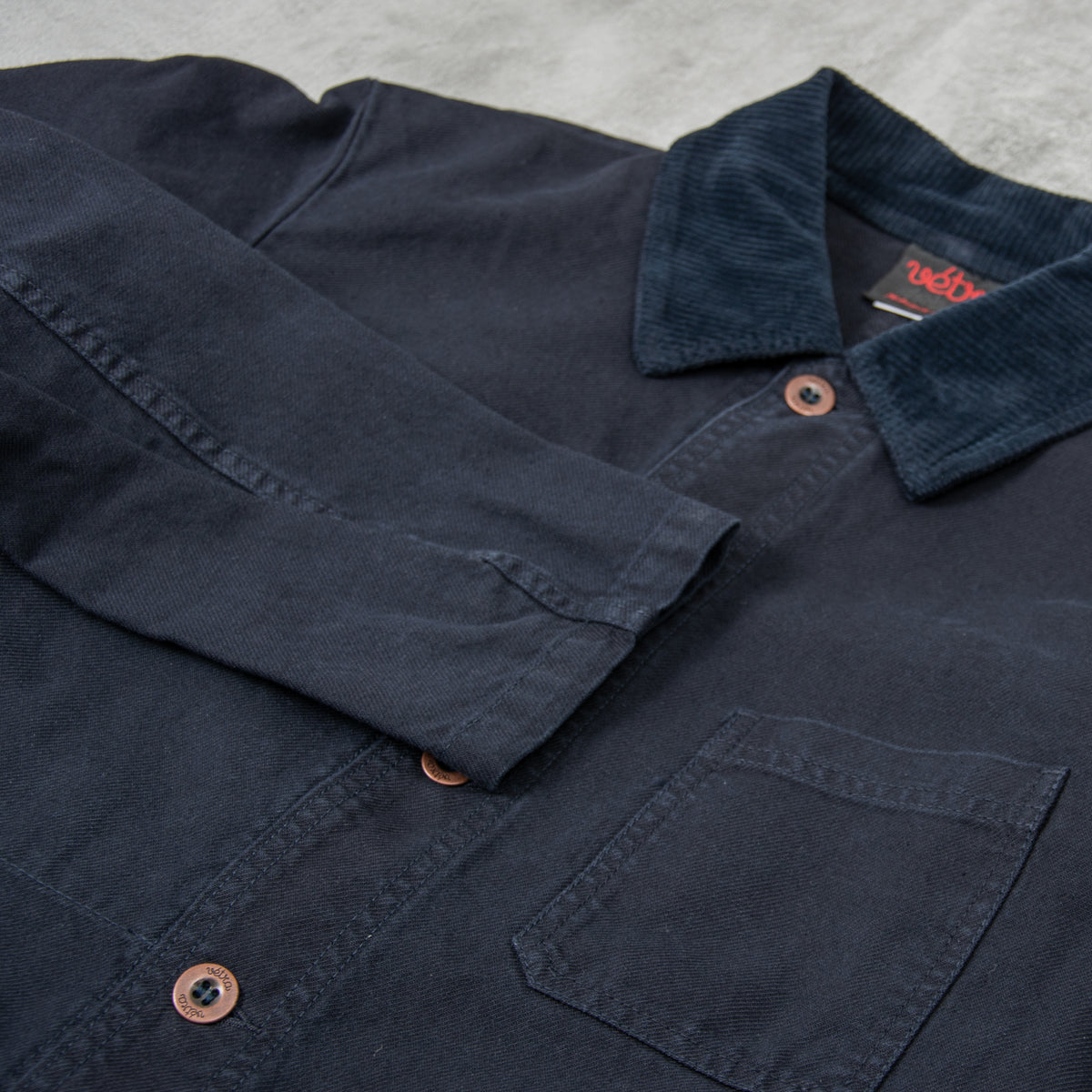 Buy Vetra Twill Workwear Jacket Cord Collar 5V - Navy @Union Clothing ...