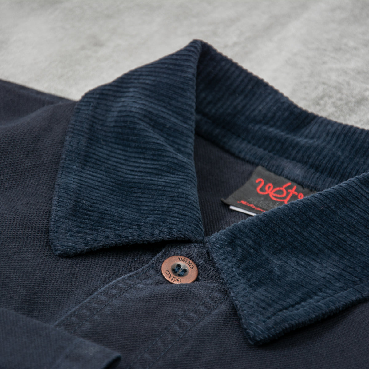 Buy Vetra Twill Workwear Jacket Cord Collar 5V - Navy @Union Clothing ...